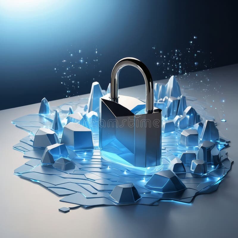 Isometric 3D Vector Illustration: Data Privacy and Cybersecurity Stock ...