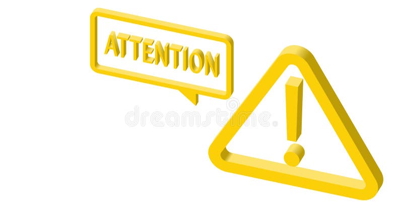 Isometric 3d Vector Symbol Icon of Attention, Important and Warning ...