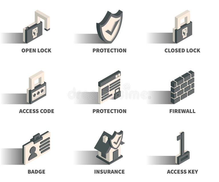 Isometric 3D web icon set. stock vector. Illustration of house - 100951953