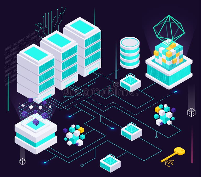 Network Isometric Flowchart Composition Stock Illustrations – 125 ...