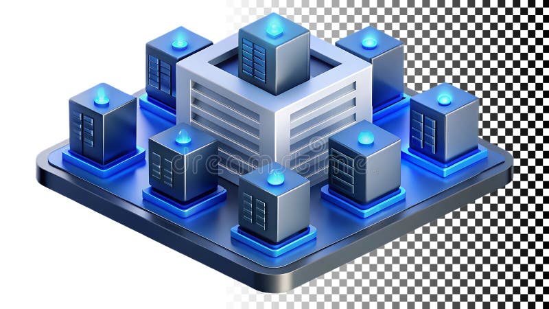 Isometric Data Center Building, Technology Server Racks Graphic Png ...