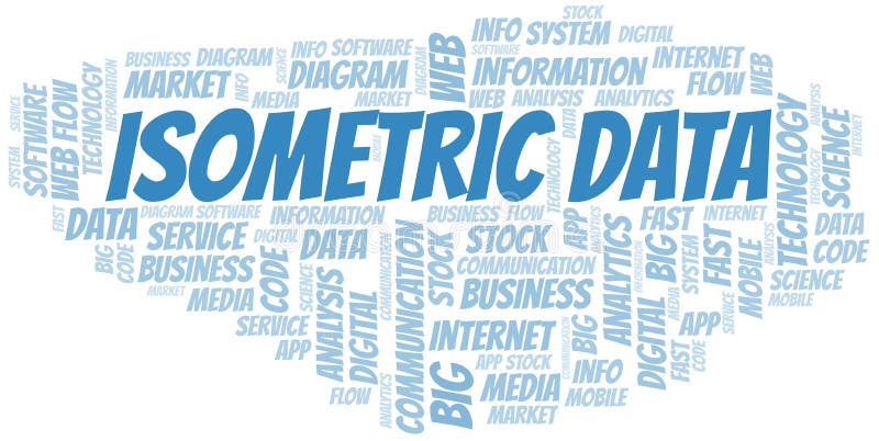 Isometric Data Vector Word Cloud, Made with Text only. Stock Vector ...