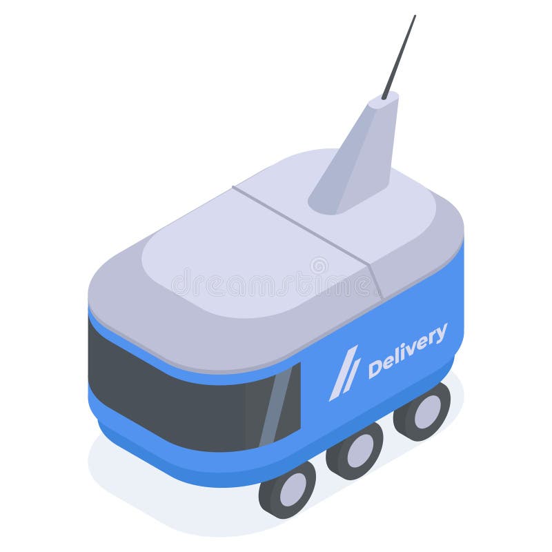 Isometric Delivery Robot. Express Delivery Courier Robot, Logistic ...