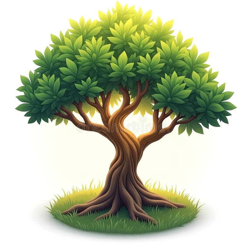 An Isometric Depiction of Healing Tree Icon Stock Illustration ...