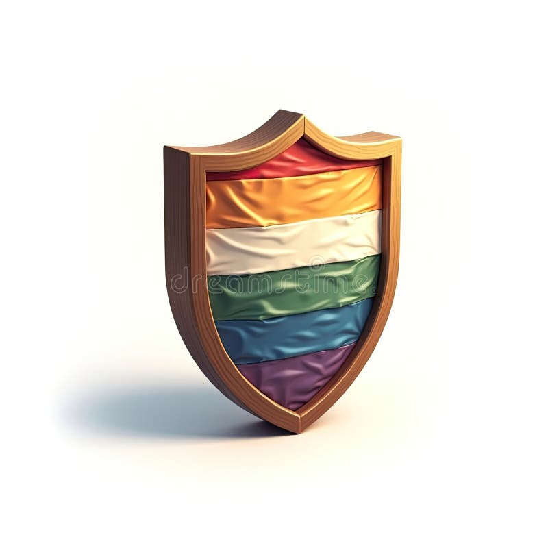 An Isometric Depiction of Human Rights Shield Icon Stock Illustration ...