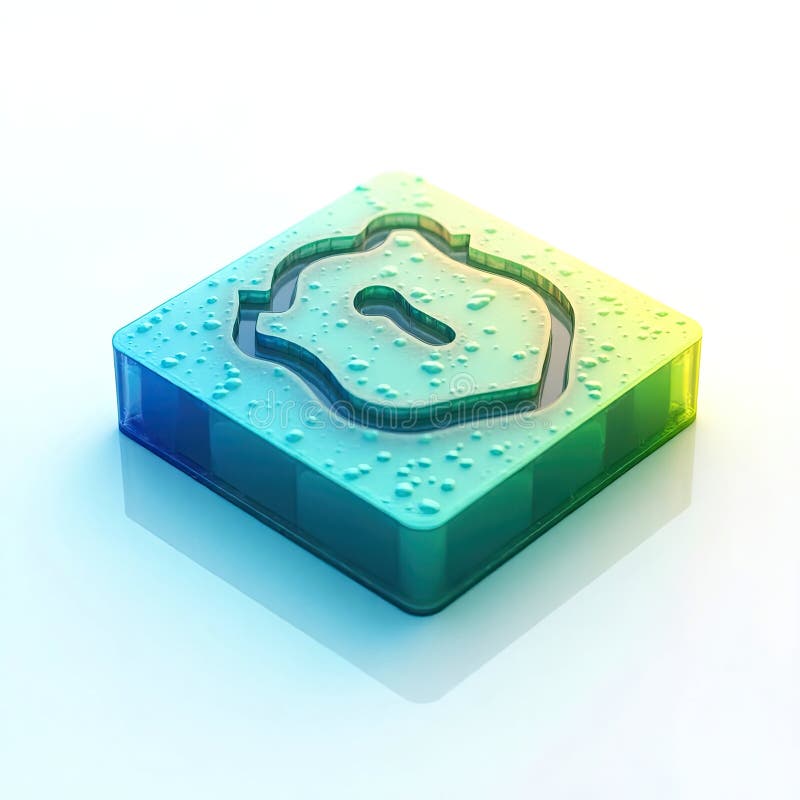 Isometric Depiction of Lock Icon Stock Illustration - Illustration of ...