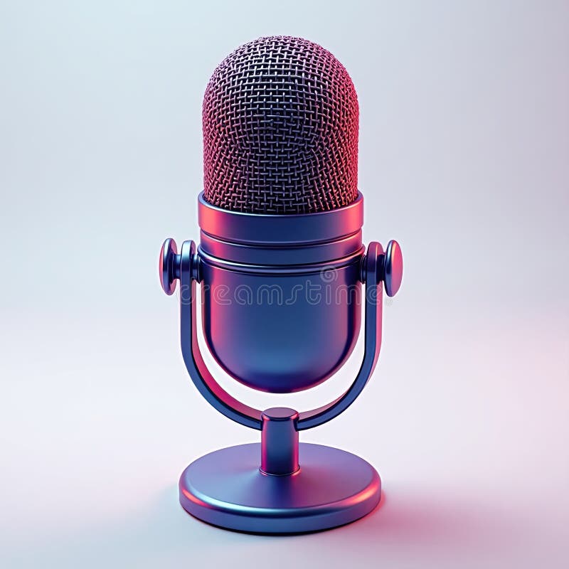 An Isometric Depiction of a Microphone Stock Illustration ...