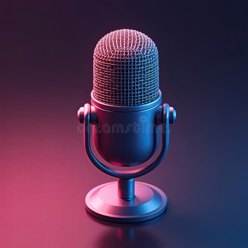 An Isometric Depiction of a Microphone Stock Illustration ...
