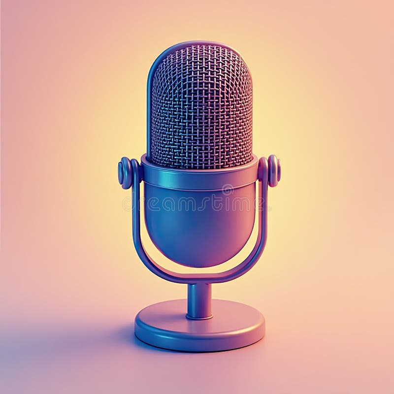 An Isometric Depiction of a Microphone Stock Illustration ...