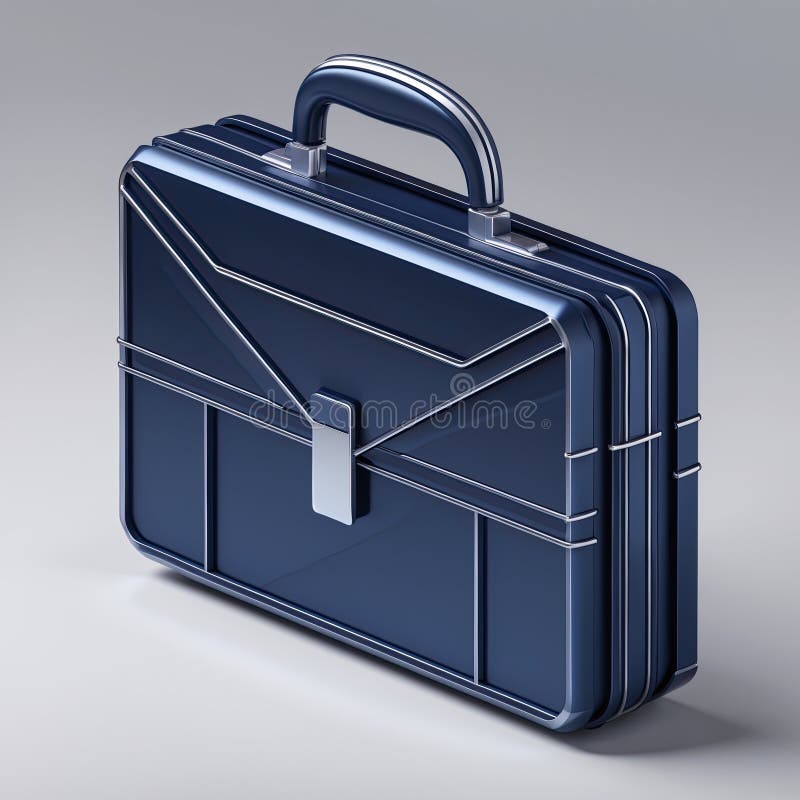 An Isometric Depiction of a Modern Stylized Briefcase Stock Image ...