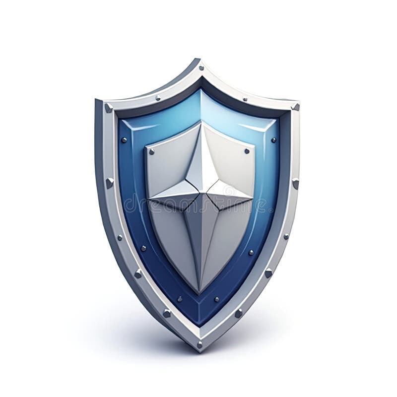An Isometric Depiction of Prevention Shield Icon. Stock Illustration ...