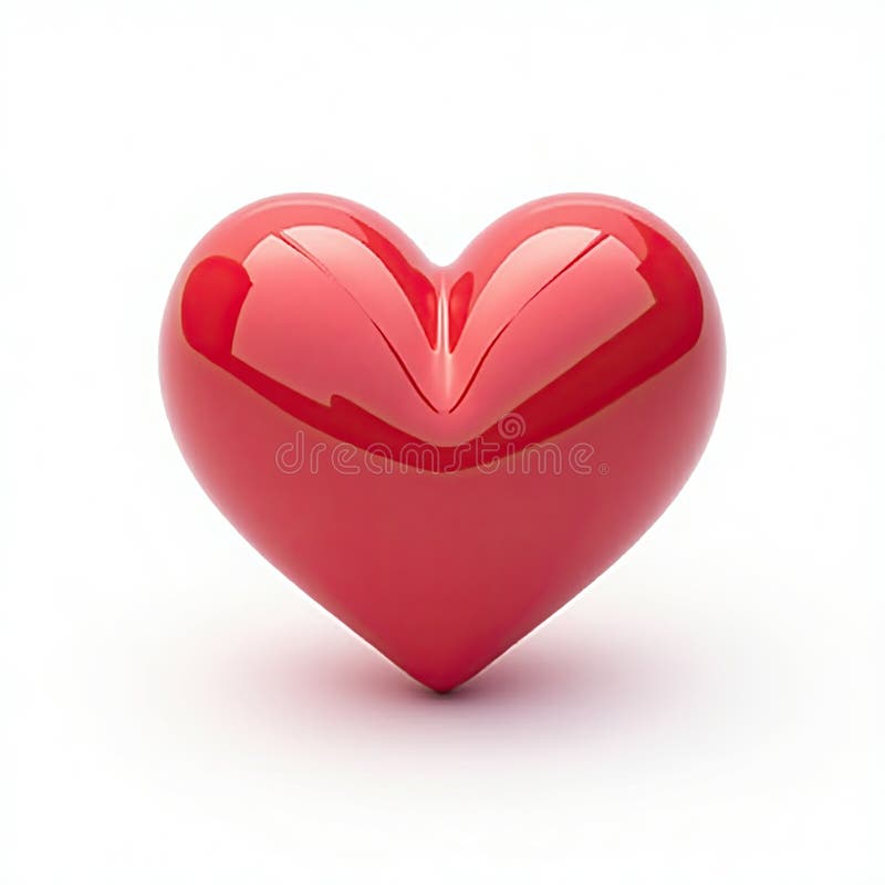 An Isometric Depiction of a Red Heart Icon Stock Illustration ...