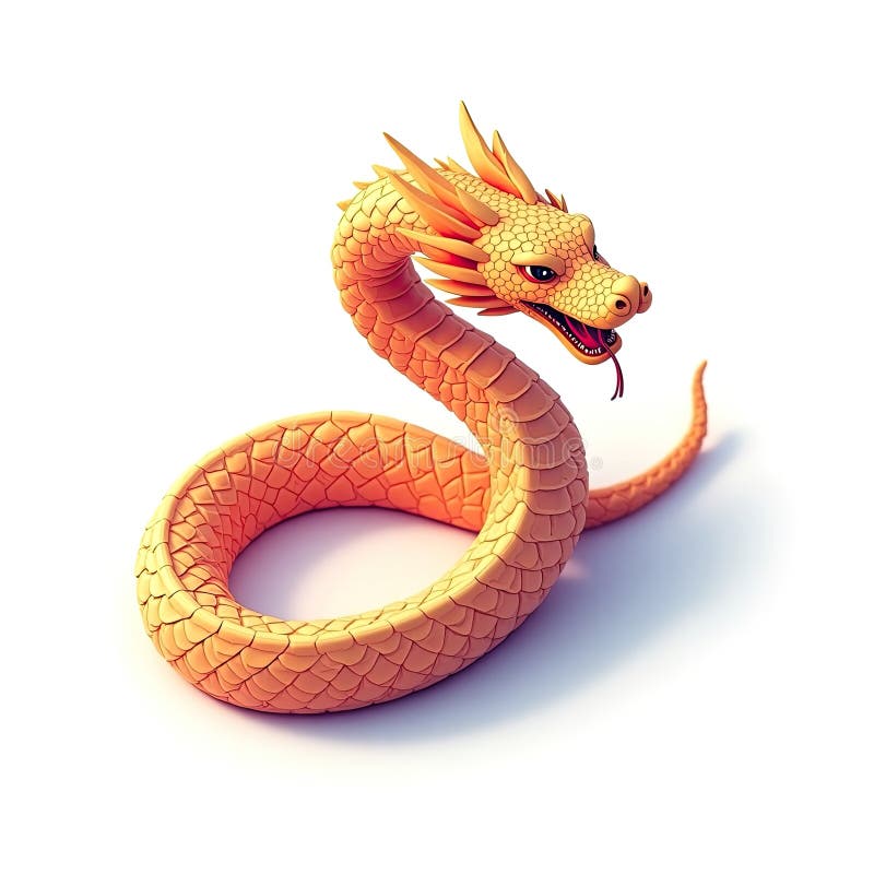 An Isometric Depiction of a Snake Icon Stock Illustration ...