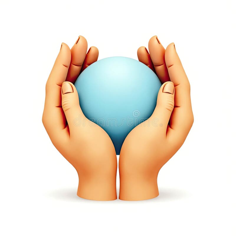 An Isometric Depiction of Supportive Hands Icon Stock Illustration ...