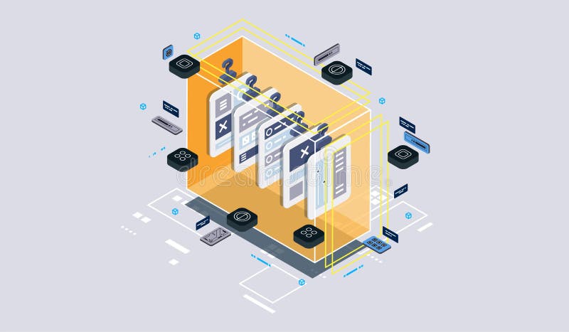 Isometric Design Concept Virtual Reality and Augmented Reality ...