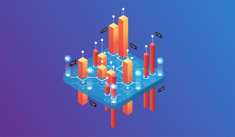 Isometric Design Concept Virtual Reality and Augmented Reality. Software Development and ...