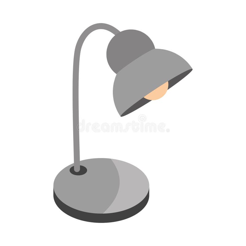 Isometric desk lamp stock vector. Illustration of modern - 265638665