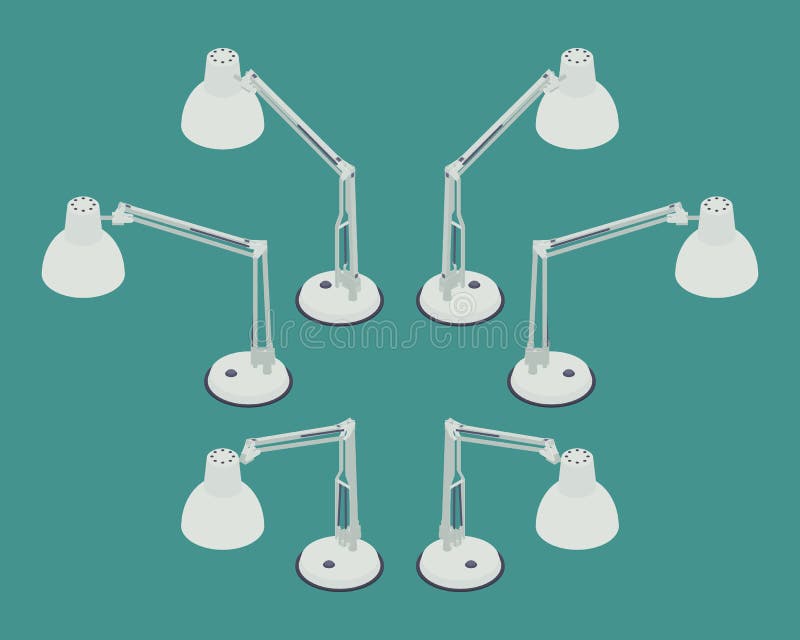 Isometric desk lamp stock vector. Illustration of decor - 53314666