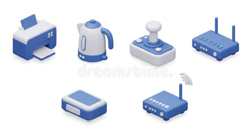 Isometric Device Icons stock illustration. Illustration of device ...
