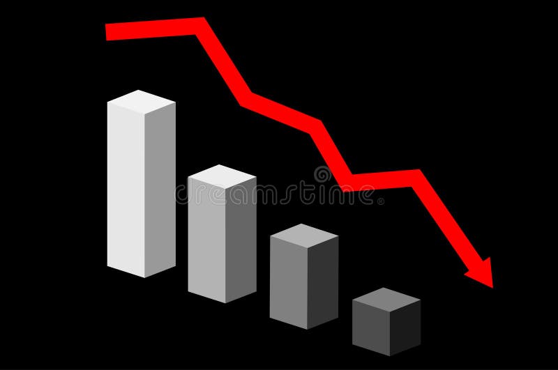 Arrow Graph Going Down Stock Illustrations – 997 Arrow Graph Going Down ...