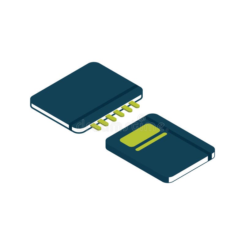 Isometric Diary. Vector Illustration Decorative Design Stock Vector ...