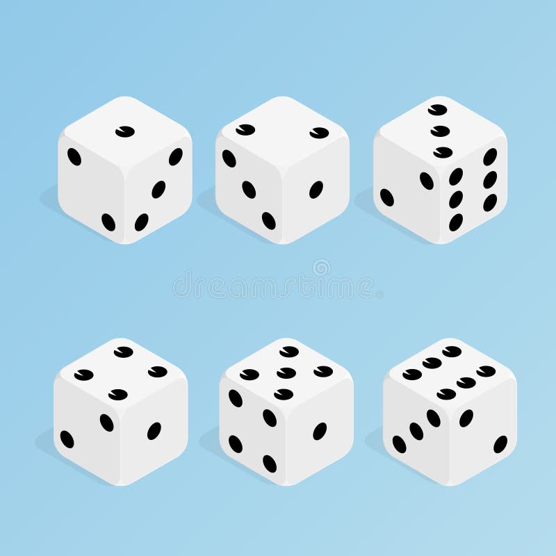 Isometric dice set vector stock vector. Illustration of play - 138891510