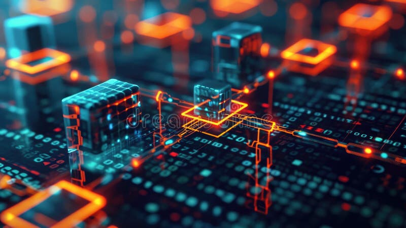 Isometric Digital Blocks Connection with Each Other and Shapes Crypto ...