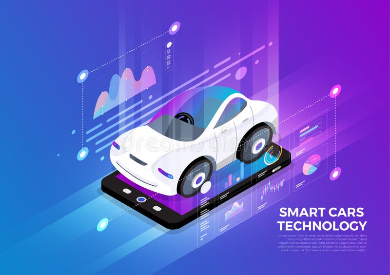 Isometric Digital Concept stock vector. Illustration of driving - 138759462