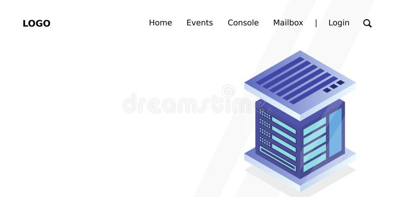 Isometric Digital Technology Web Banner. BIG DATA Machine Learning ...