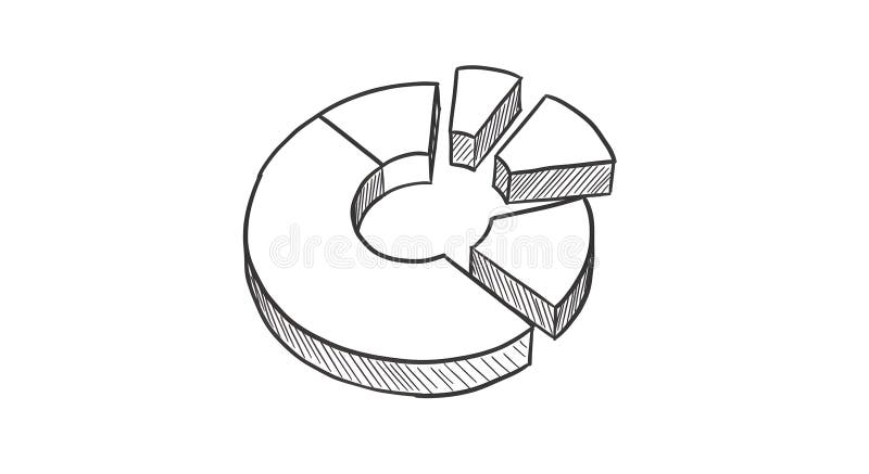 Isometric Donut Chart Sketch: Data Visualization and Business Planning ...