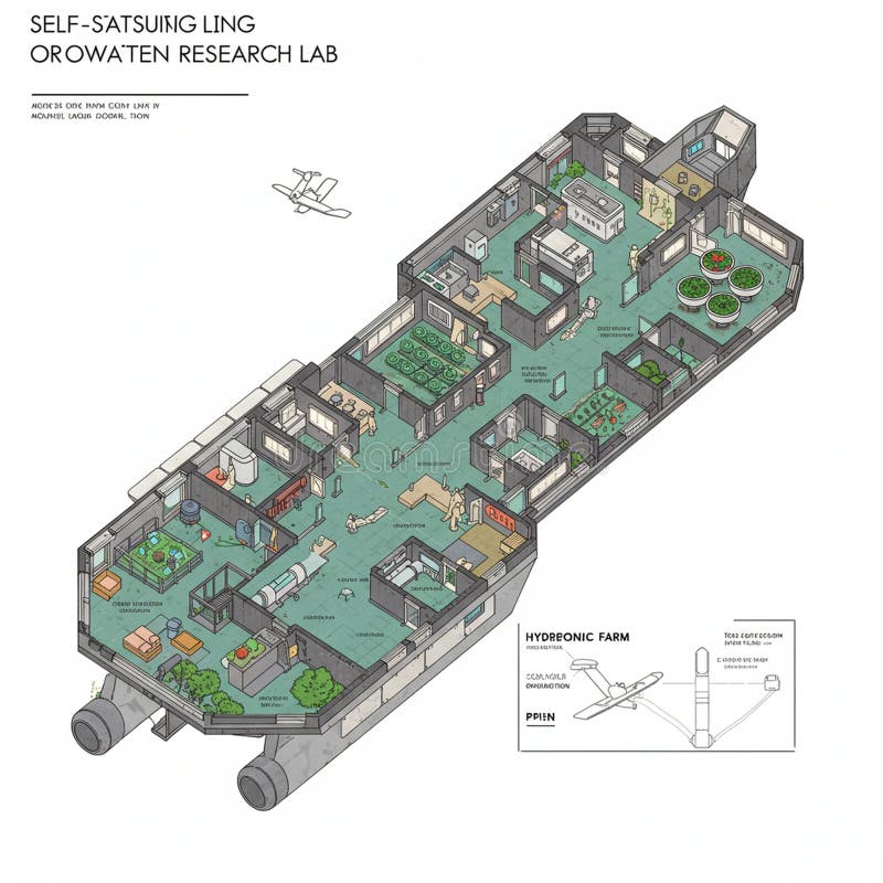 An Isometric Drawing Illustrates a Well-organized, Self-sustaining ...