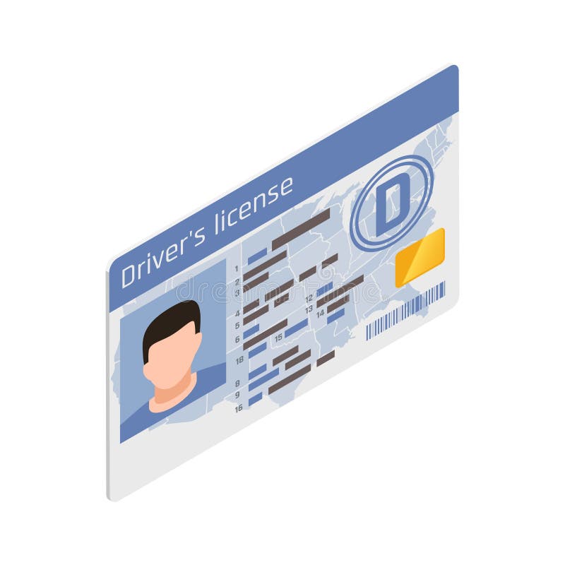 Isometric Drivers License Composition Stock Vector - Illustration of ...