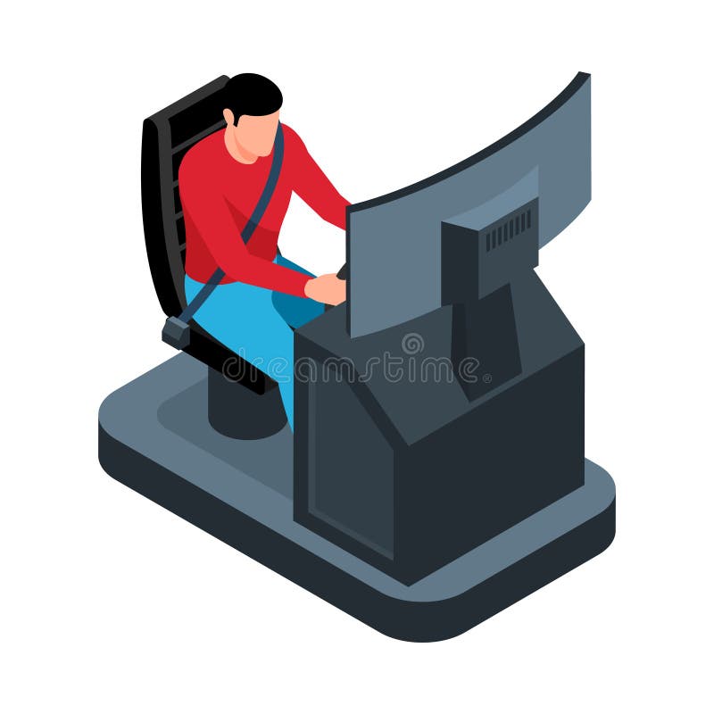 Driving Simulator Stock Illustrations – 444 Driving Simulator Stock ...