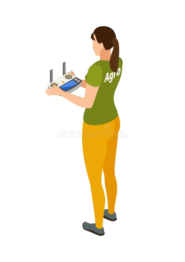Isometric Drone Operator stock vector. Illustration of creative - 254619946