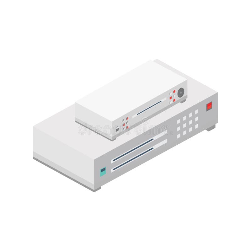 Isometric Dvd Players. Vector Illustration Decorative Design Stock ...