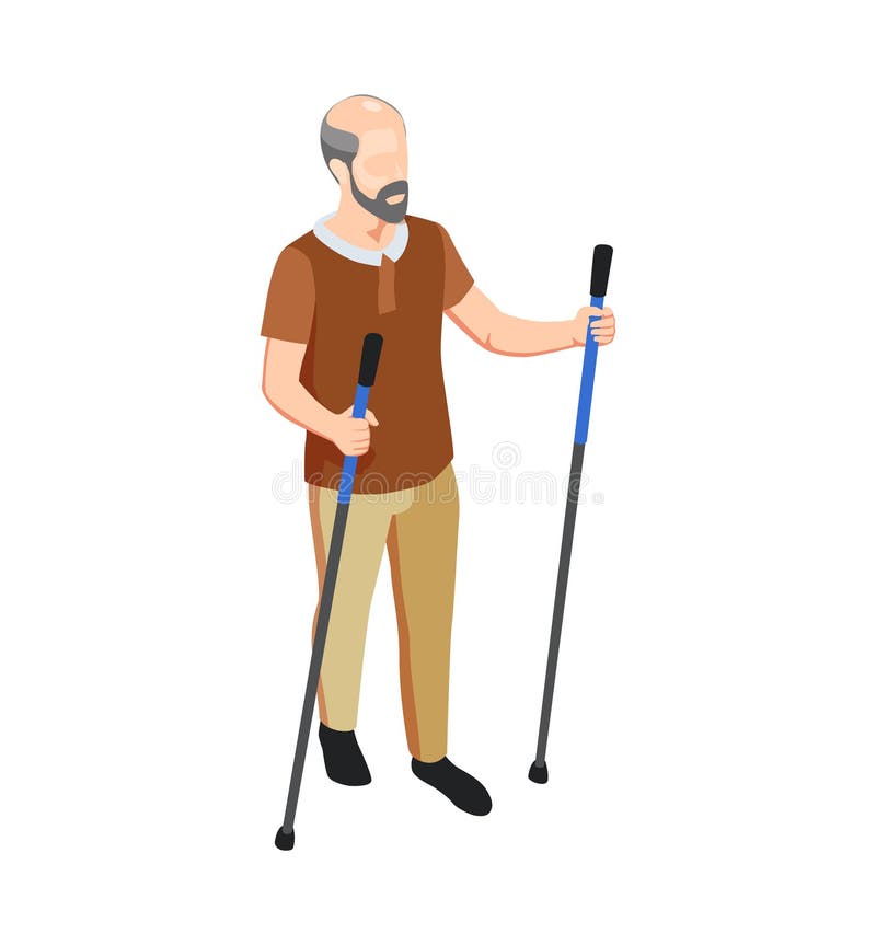 Isometric Elderly Woman stock vector. Illustration of decorative ...