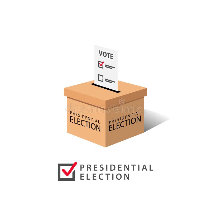 Isometric Election Box Design Isolated on White Background Stock ...