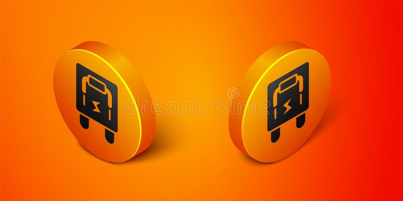 Isometric Electrical Panel Icon Isolated on Orange Background. Switch ...