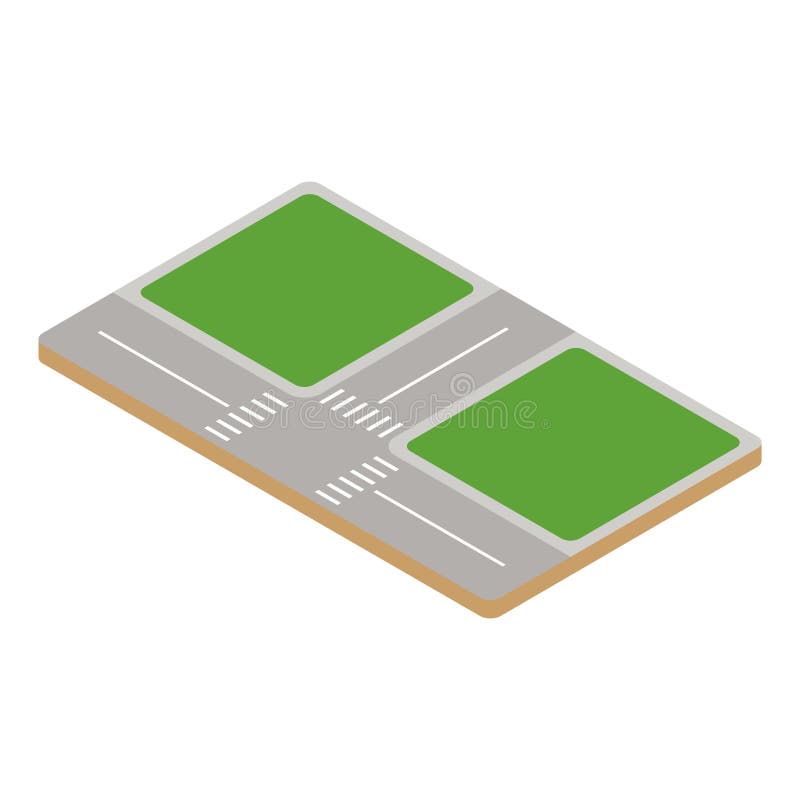 Isometric Empty Street Vector Stock Vector - Illustration of empty ...