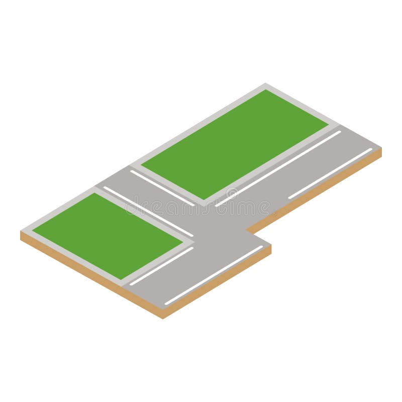 Isometric Empty Street Vector Stock Vector - Illustration of road, icon ...