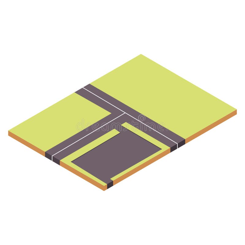 Isometric Empty Street Vector Stock Vector - Illustration of city ...