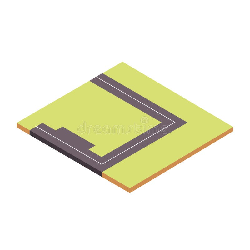 Isometric Empty Street Vector Stock Vector - Illustration of city ...