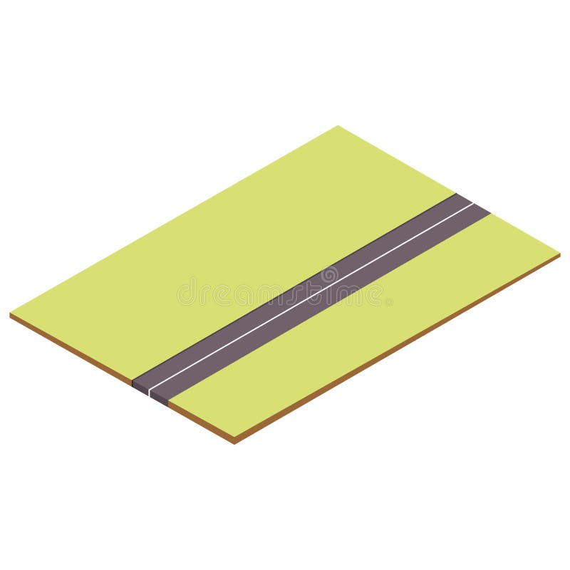 Isometric Empty Street Vector Stock Vector - Illustration of travel ...