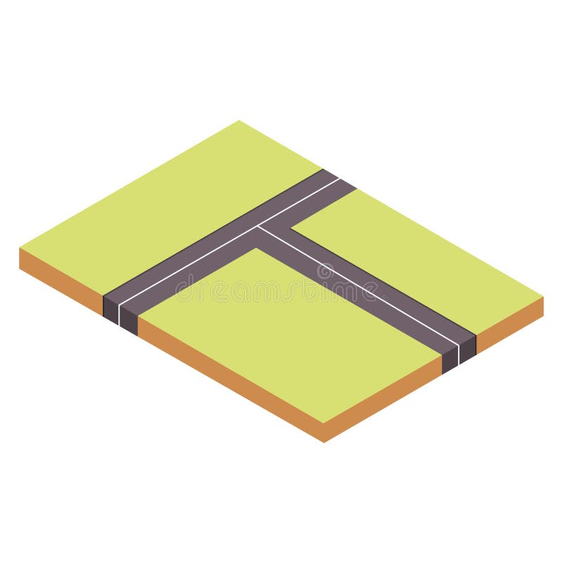 Isometric Empty Street Vector Stock Vector - Illustration of billboard ...