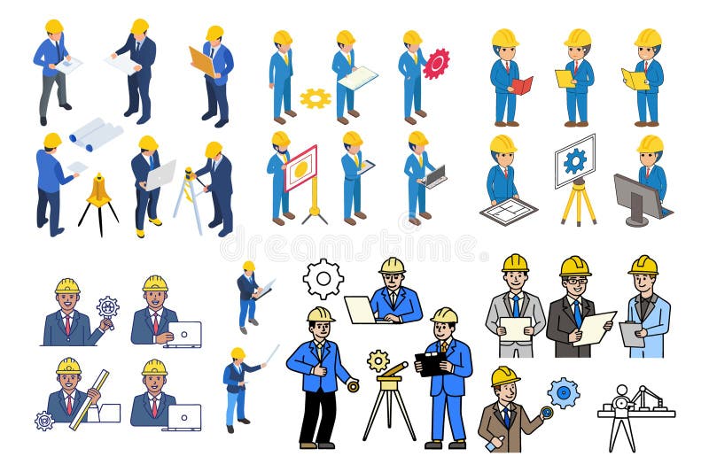 People Isometric Hard Hat Stock Illustrations – 161 People Isometric ...
