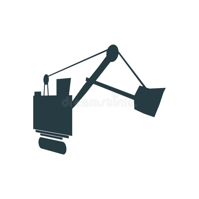 Isometric excavator icon. stock illustration. Illustration of bulldozer ...