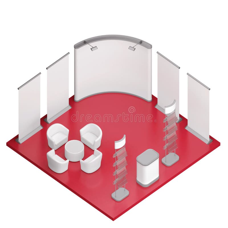 Isometric Exhibition Booth Stock Illustrations – 501 Isometric ...