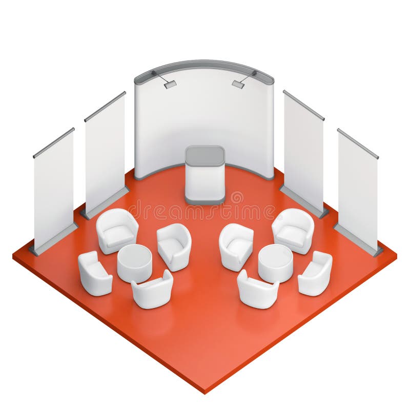 Isometric Exhibition Booth Stock Illustrations – 501 Isometric ...