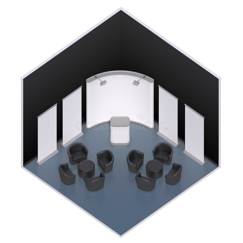 Isometric Exhibition Booth Stock Illustrations – 501 Isometric ...