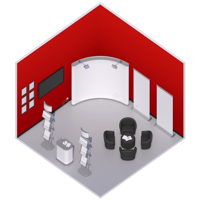 Isometric Exhibition Booth Stock Illustrations – 547 Isometric ...